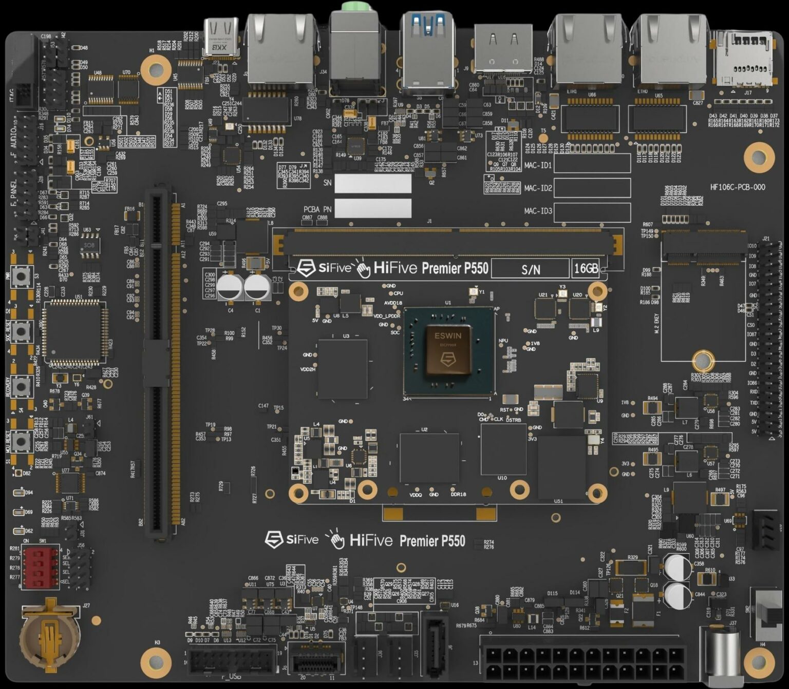 HiFive Premier P550 RISC-V Development Board with ESWIN EIC7700X SoC and SiFive P550 CPU ...