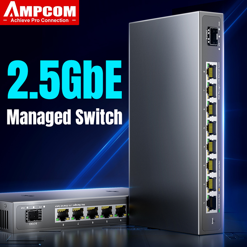 Ampcom Ethernet switch FE - Electronics-Lab.com