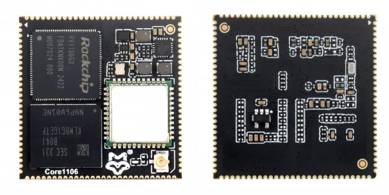 Core1106: Rockchip RV1106, AI, image processing applications.