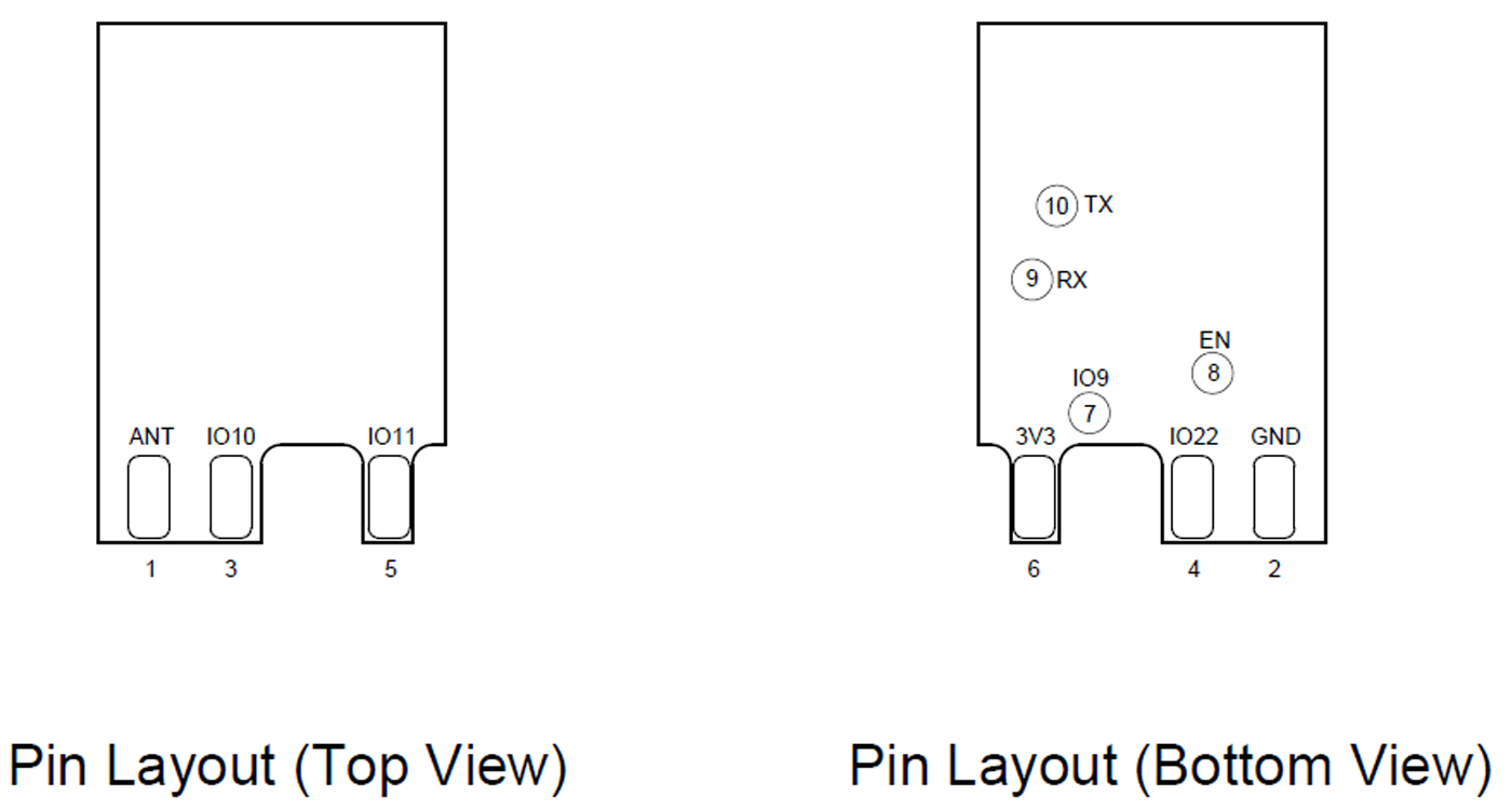 ESP32-H2 BLE module Pinout - Electronics-Lab.com