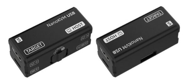 Compact KVM: Remote control, 4K HDMI, USB.