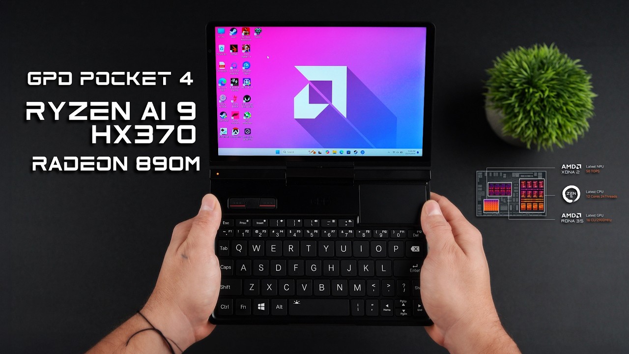 The GPD Pocket 4 is a full featured compact mini PC with AMD’s latest ...