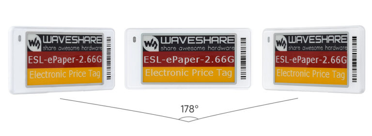 Waveshare ESL dot matrix e-paper supports Bluetooth, NFC, cloud.