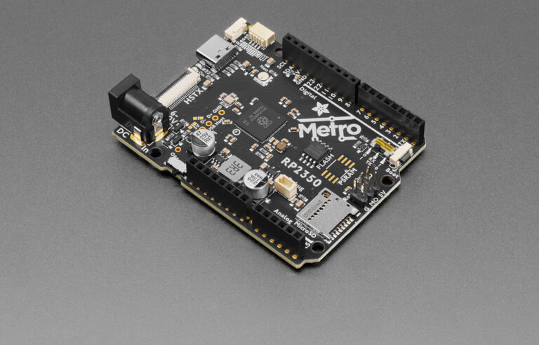 Adafruit Metro RP2350, Arduino-compatible RP2350 dev board.