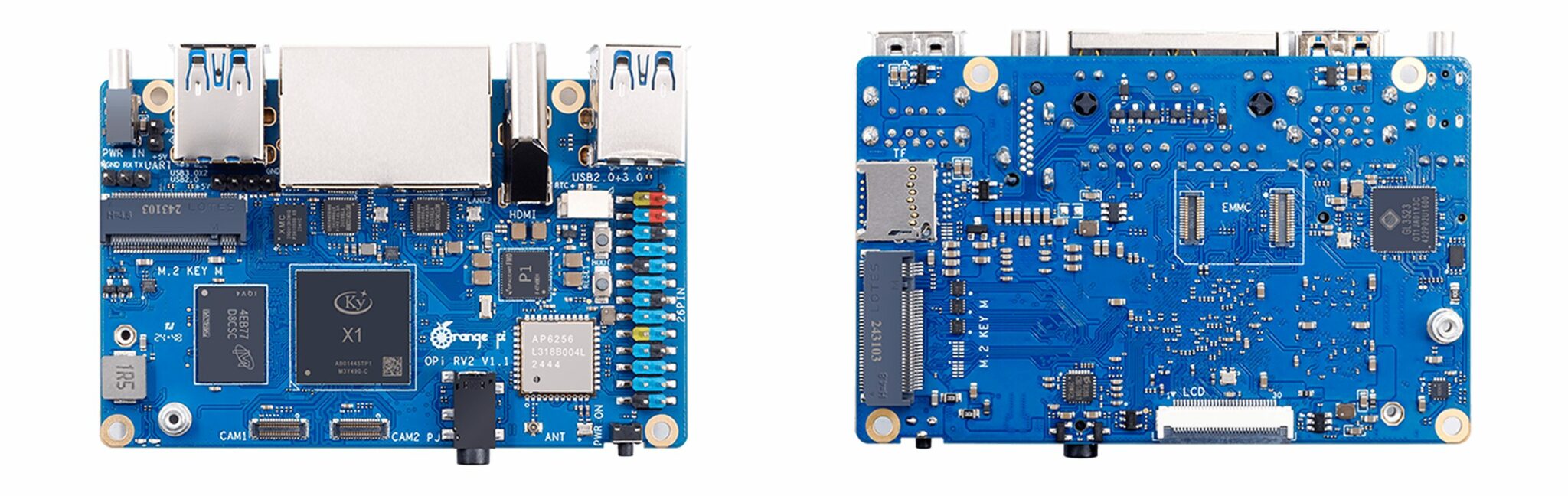 Orange Pi RV2: Ky X1 CPU, 2TOPS AI, 8GB RAM.