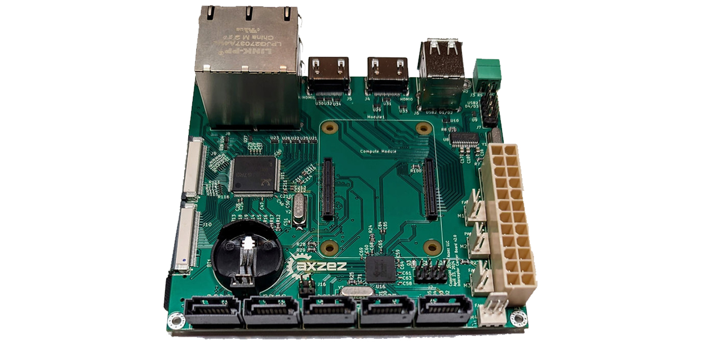 Axzez Interceptor Board Supports Raspberry Pi CM5 Module