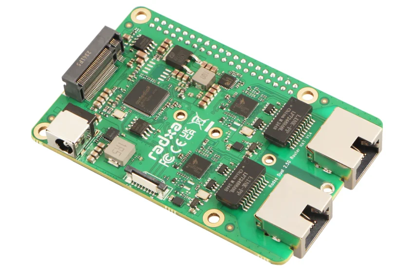 Radxa Dual 2.5G Router HAT front - Electronics-Lab