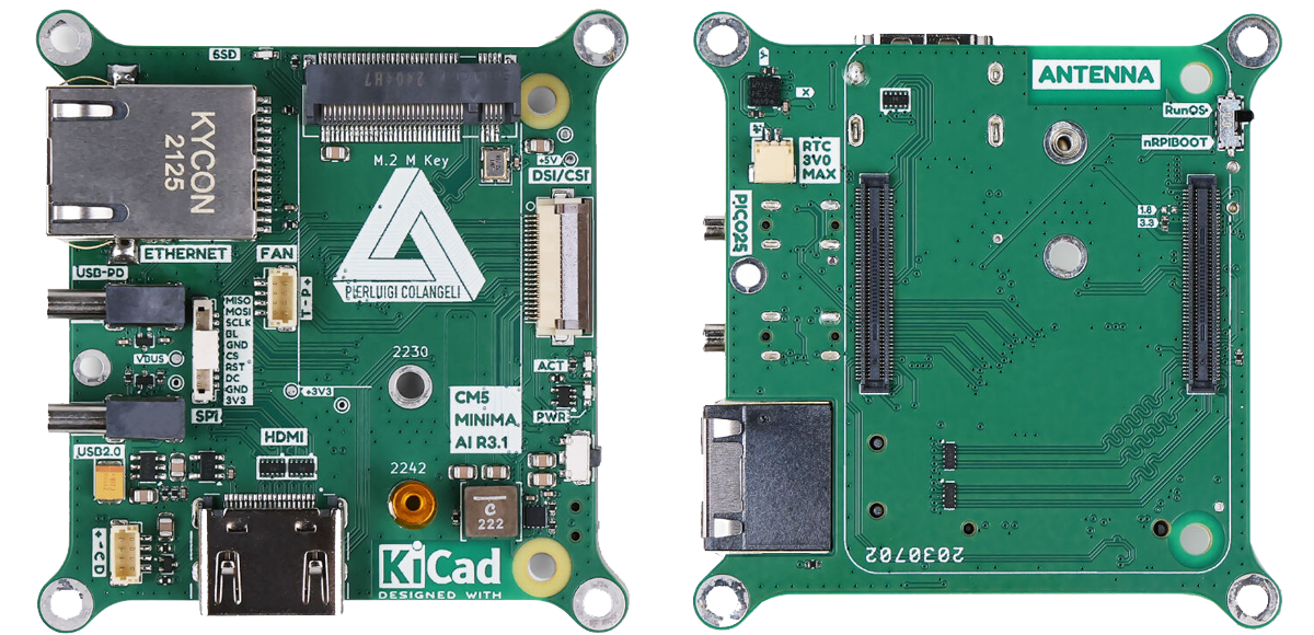 Compact Raspberry Pi Cm5 Carrier Board With M2 And Sensors