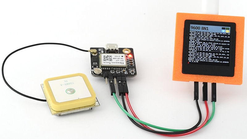 RP2040 USB-to-serial adapter with display, ANSI support.