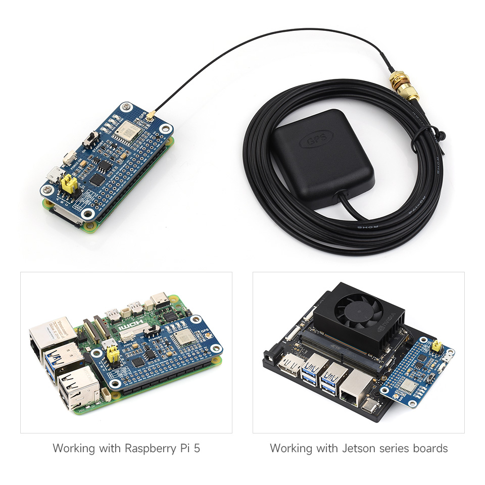 Raspberry Pi GPS HAT with multi-GNSS and fast tracking.