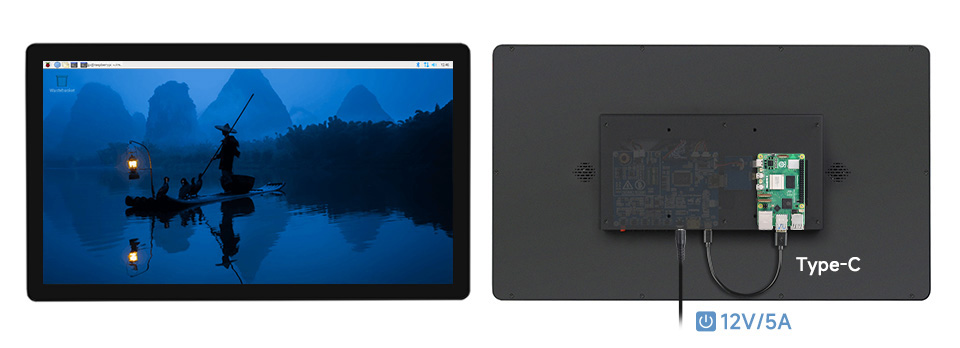 Waveshare 21.5-inch FHD Capacitive Touch Monitor Supports Toughened ...