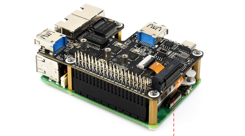 Waveshare PCIe HAT+ Adds NVMe, Dual 2.5GbE, USB 3.2 to Raspberry Pi 5 ...