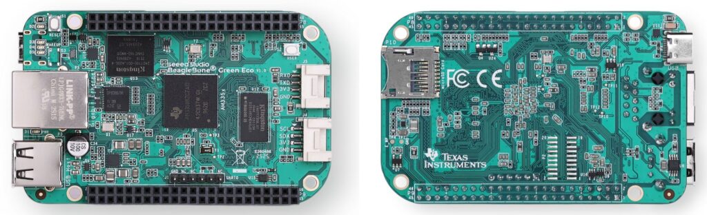 BeagleBone Green Eco open-source SBC front and back side - Electronics-Lab