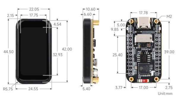 ESP32-S3 1.47-Inch touch LCD development board with 2.4GHz and BLE 5 ...