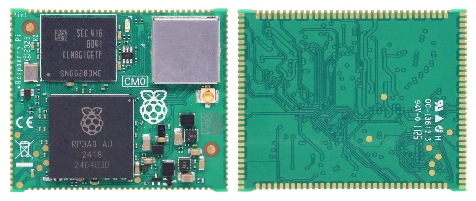 Raspberry Pi CM0 - Compact Castellated Compute Module with RP3A0 SiP ...