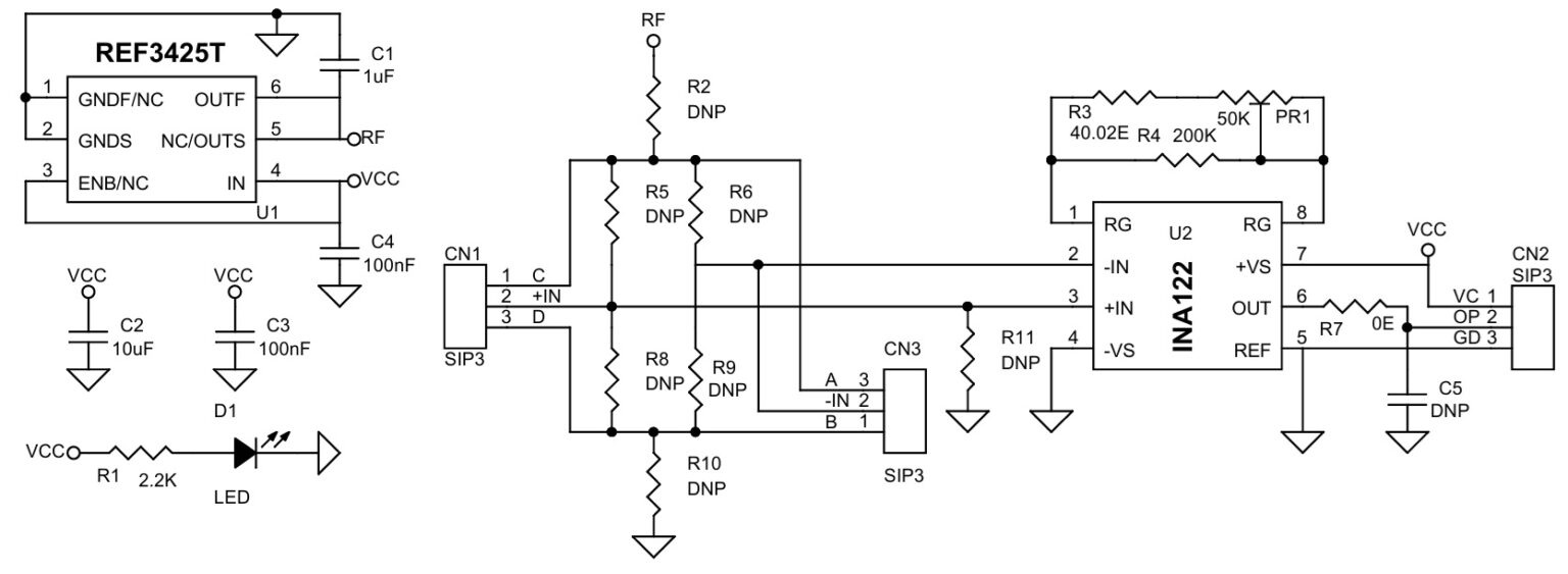 INA122 Single Supply Micropower Instrumentation Amplifier Module ...