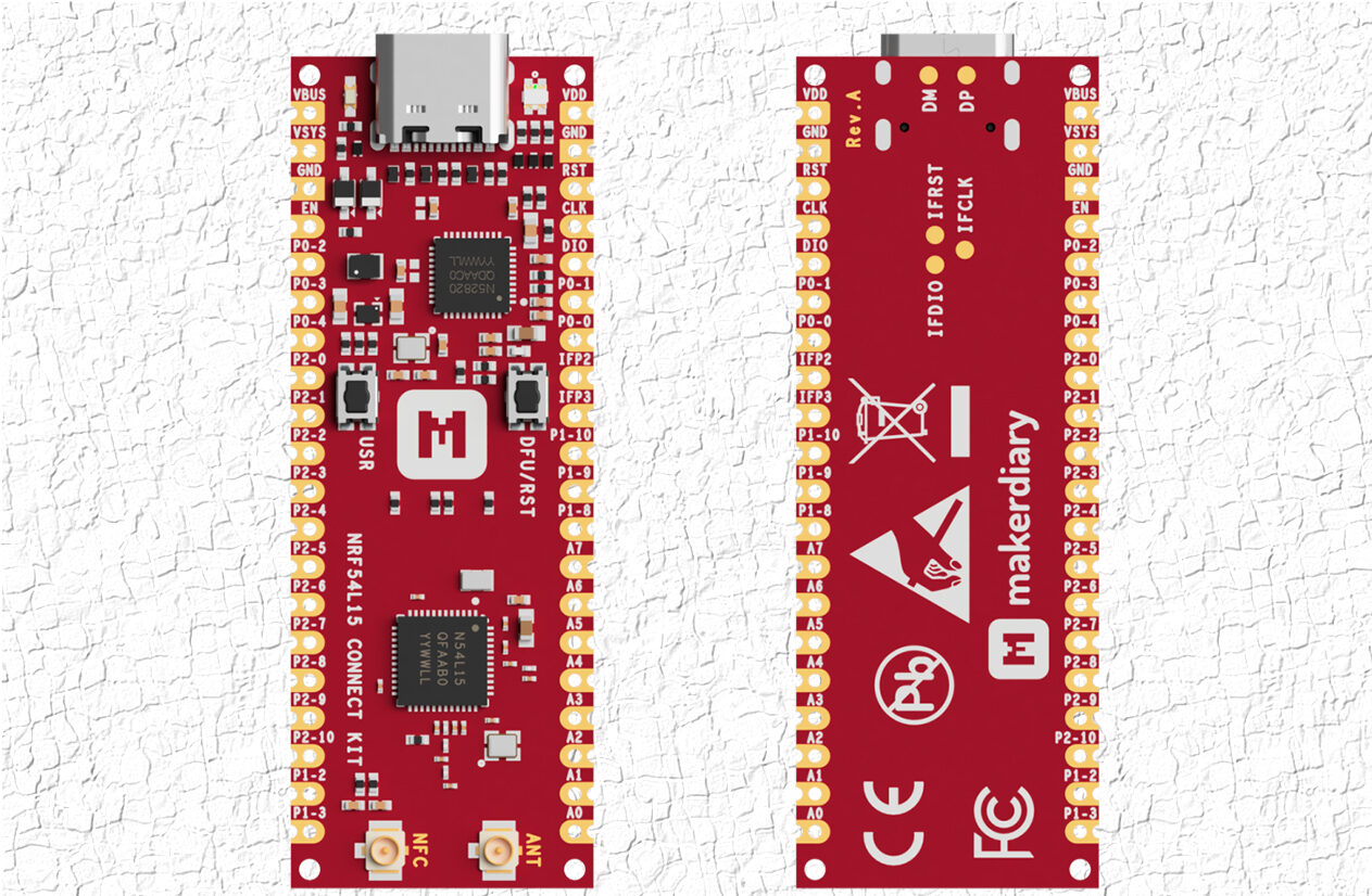 nRF54L15 Connect Kit - development board Front And Back Side ...