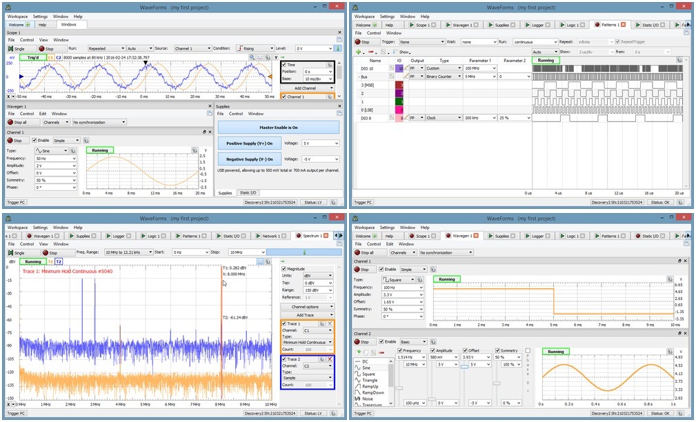 Portable Digilent Analog Discovery Studio Max training kit
