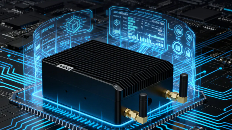 Industrial Edge AI box with 200 TOPS performance for robotics.