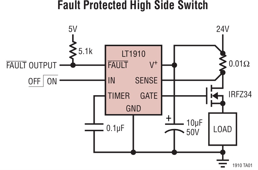 Fault Protected High Side Switch - Electronics-Lab