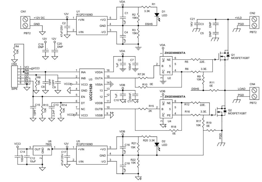 High-Voltage Isolated Half-Bridge Driver (Up to 1kV) - Electronics-Lab